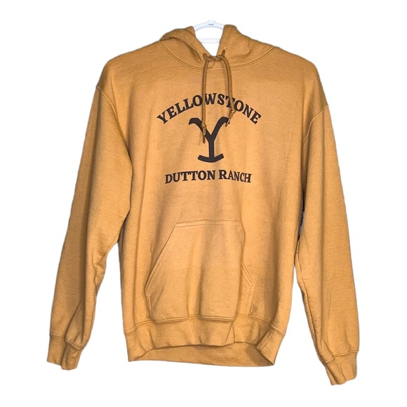 Gildan | Tops | Yellowstone Dutton Ranch Mustard Yellow Gildon Hoodie ...